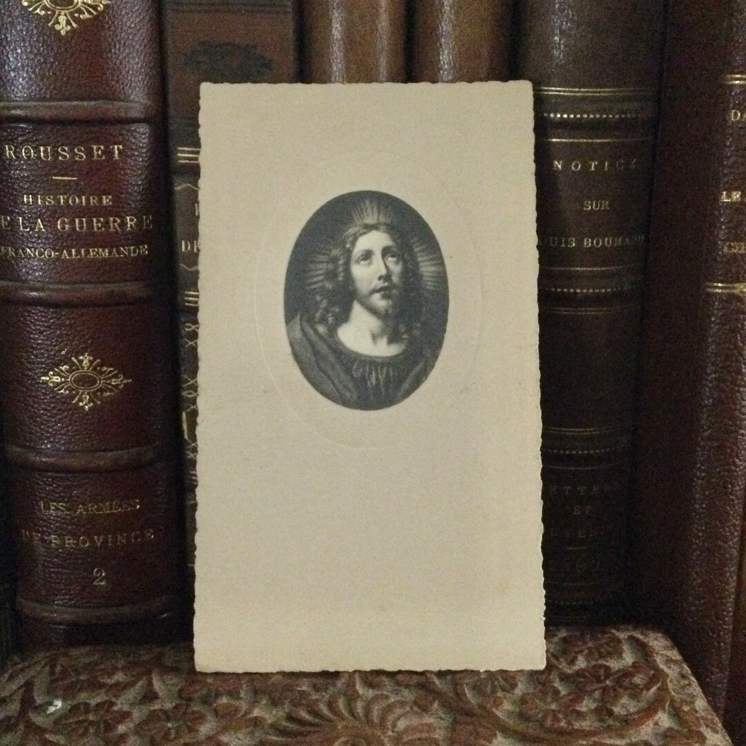 Rare Antique Pious Image From France, "portrait of Jesus Christ ...