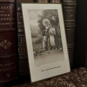 Rare Antique Pious Image From France, St JEAN BAPTISTE john the Baptist ...