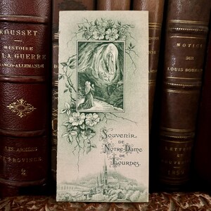 Rare Antique Pious Image From France, "souvenir De Notre Dame De Lourdes" Litanies of Our Lady ...