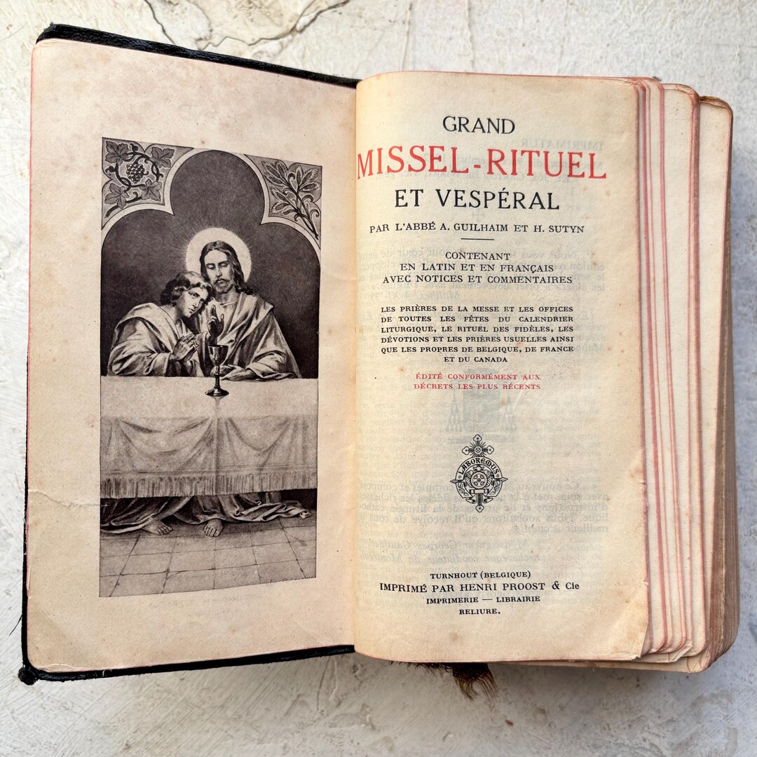 Antique Missal in French and Latin "grand Missel Rituel Et Vespéral ...