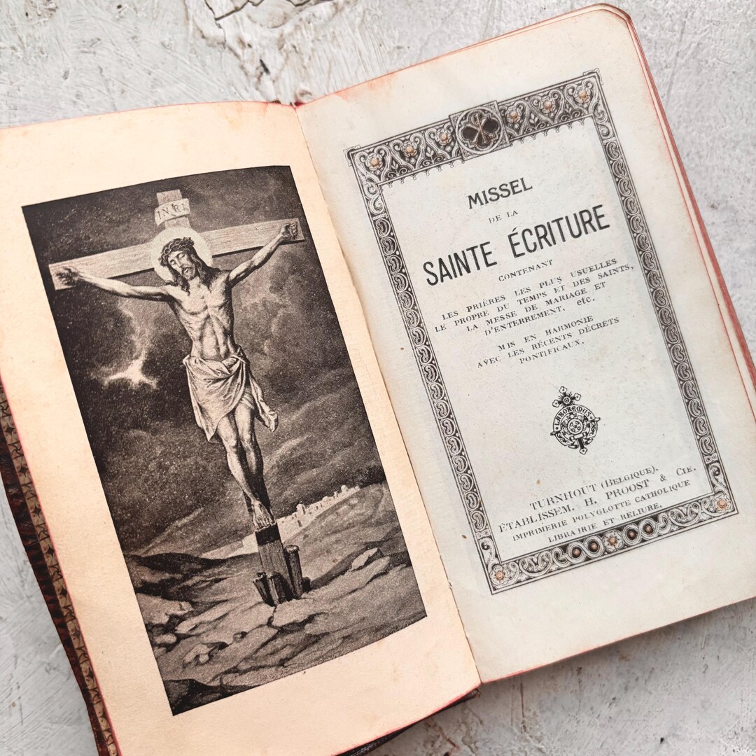 Rare Antique 1931 Missal in French "missel De La Sainte Ecriture ...