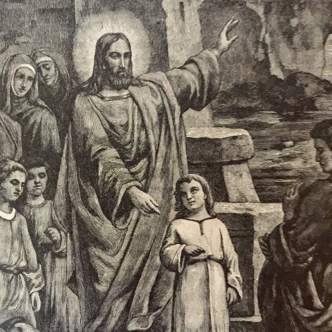 Large Antique Catechism Print From France, jesus Christ and His ...