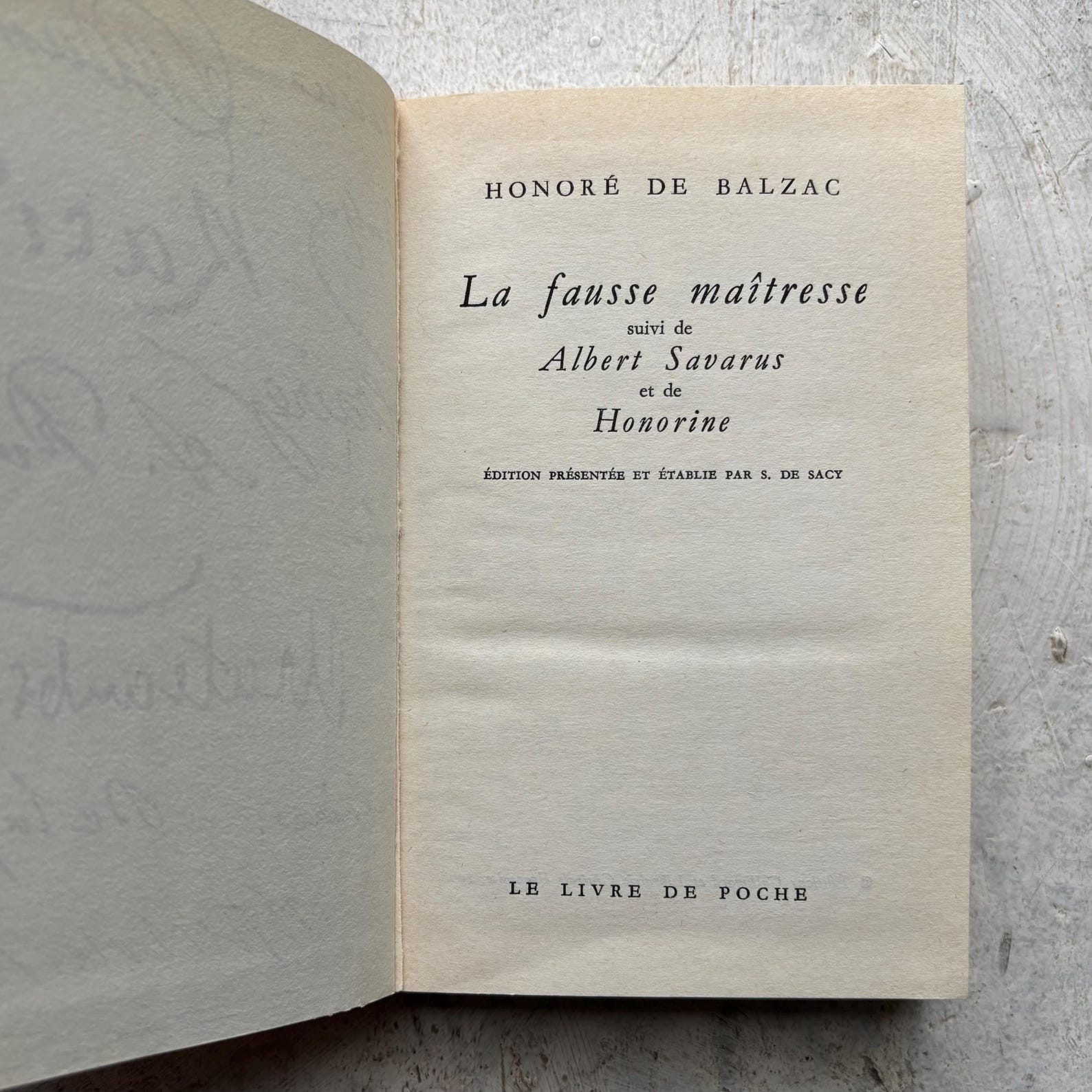 Vintage Book in French, "honorine" Classic Novel by Honoré De Balzac ...