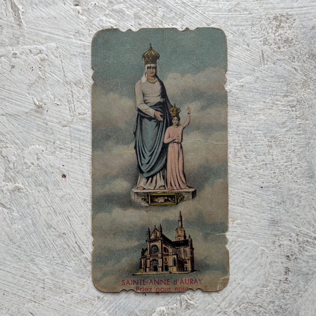Rare Antique Pious Image From France, Prayer to Sainte Anne D'auray ...