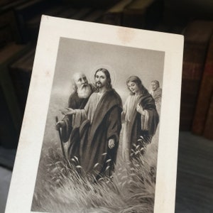 Rare Antique Pious Image From France, Portrait of Jesus by Maison ...