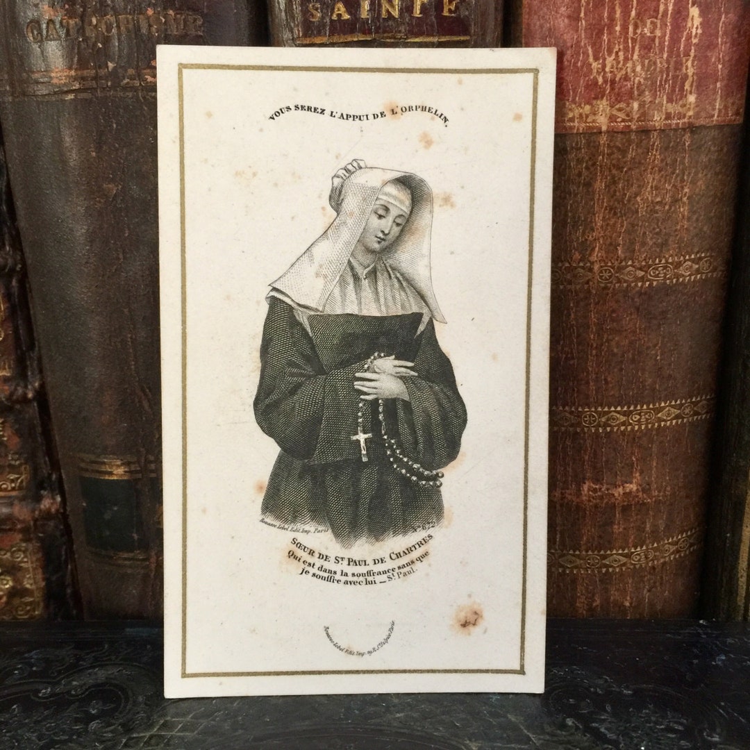 Rare Antique Pious Image From France, Soeur De Saint Paul De Chartres ...