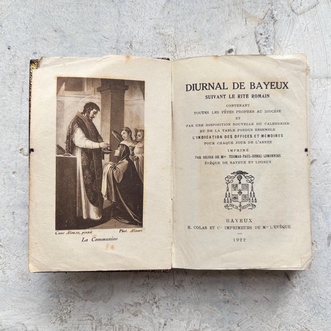 Antique 1922 Roman Catholic Parishioner in French "diurnal De Bayeux ...