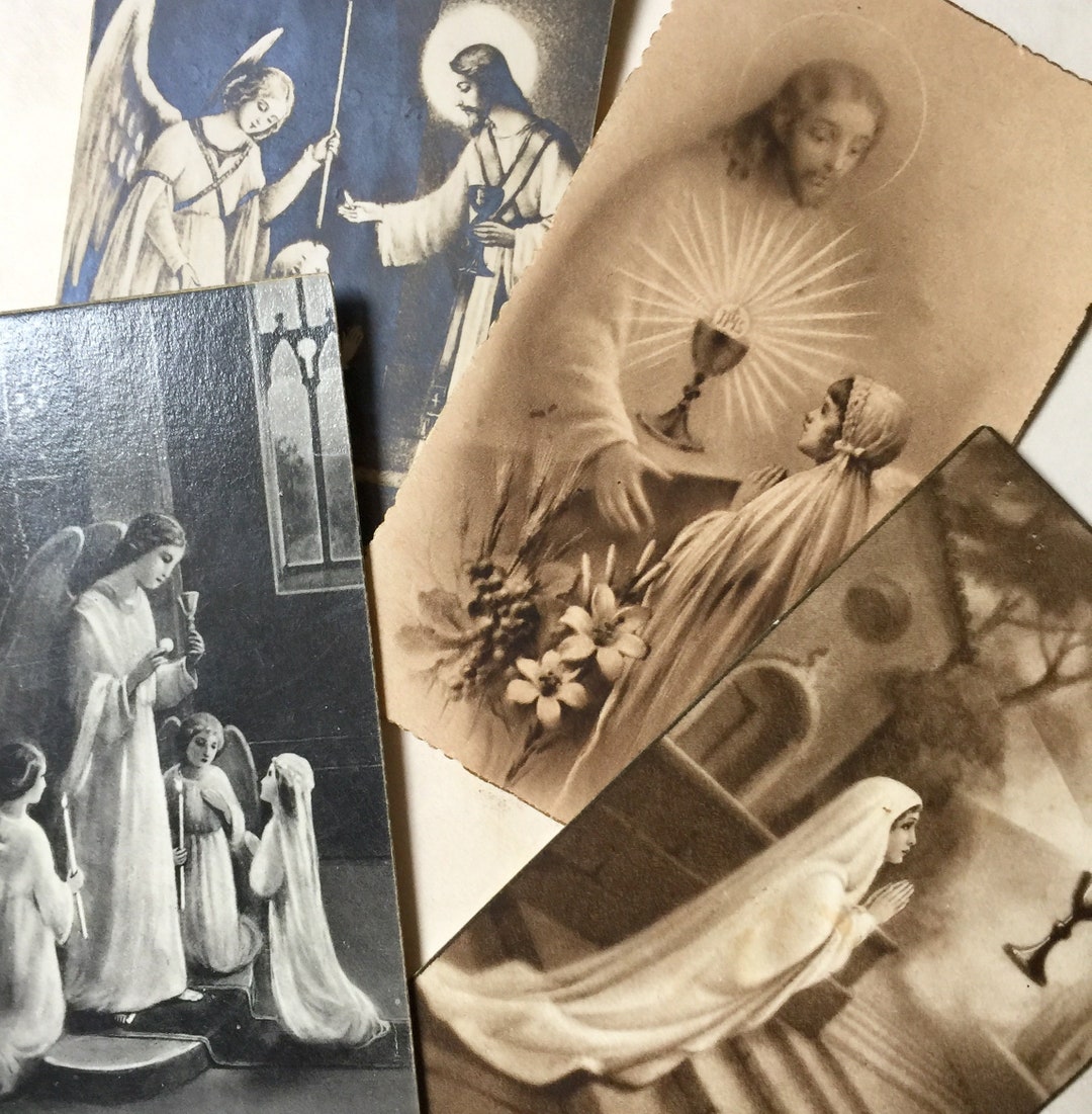 Rare Antique Pious Images From France, Set of 4 Communion Images ...