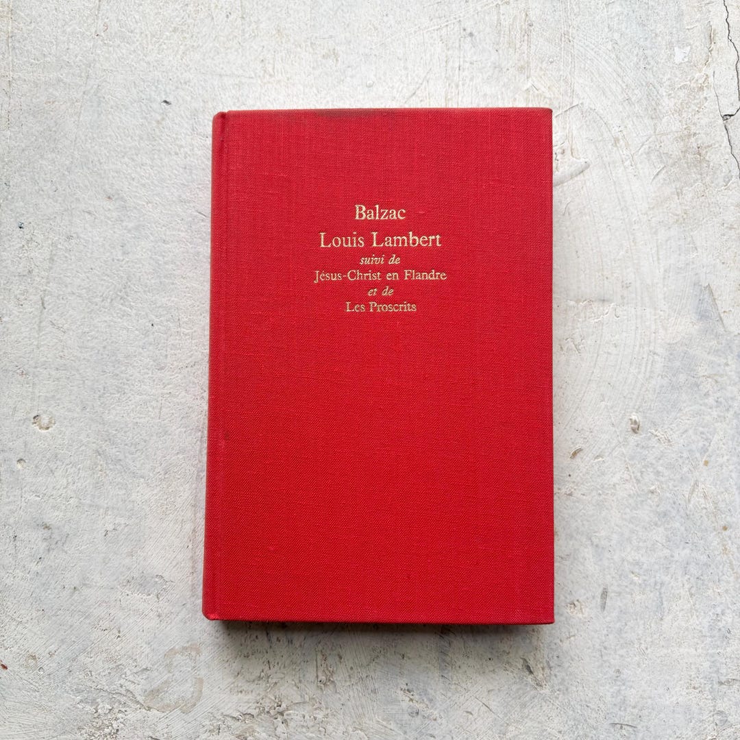 Vintage Book in French, "louis Lambert" Classic Novel by Honoré De ...