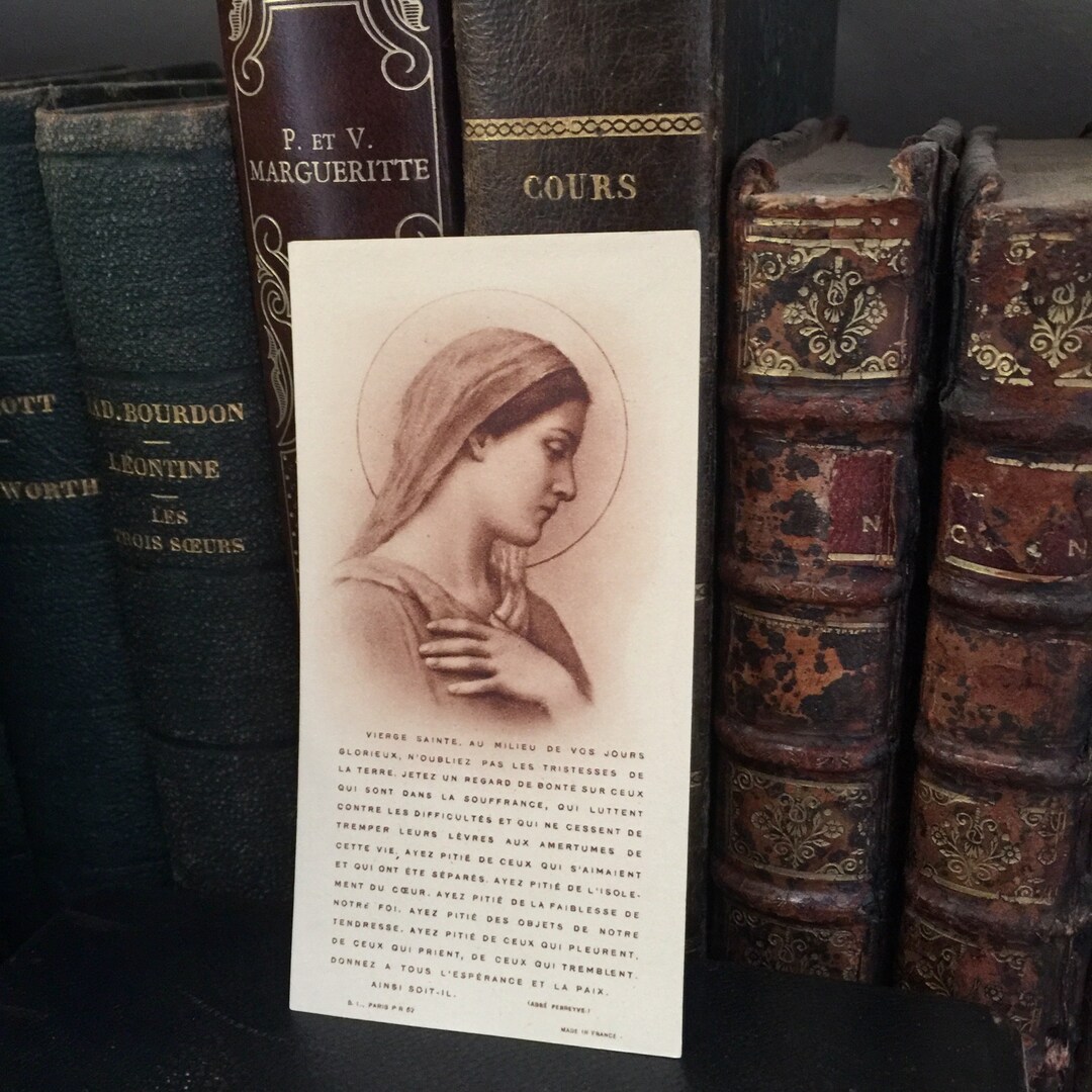 Rare Antique Pious Image From France, VIERGE SAINTE 1920's - Etsy