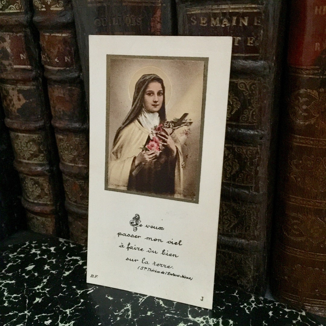 Rare Antique Pious Image From France, Portrait of Sainte Thérèse De L ...