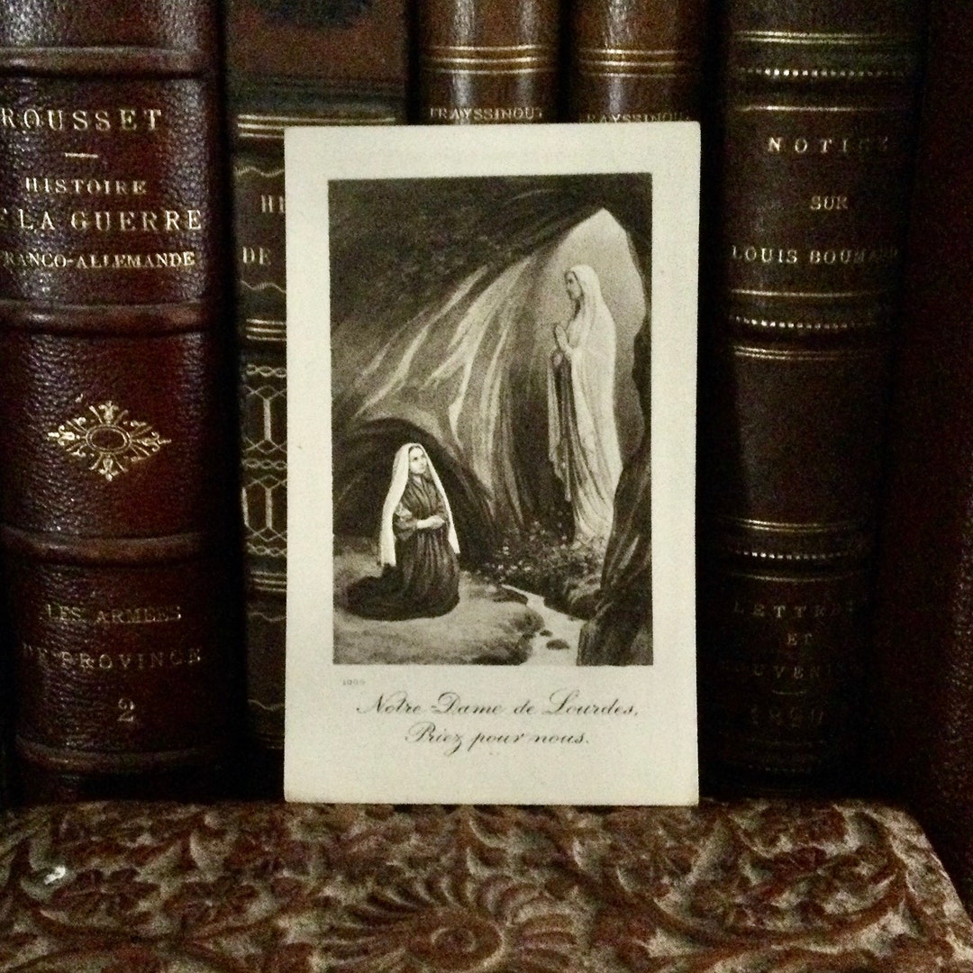 Rare Antique Pious Image From France, LOURDES APPARITIONS Published in ...