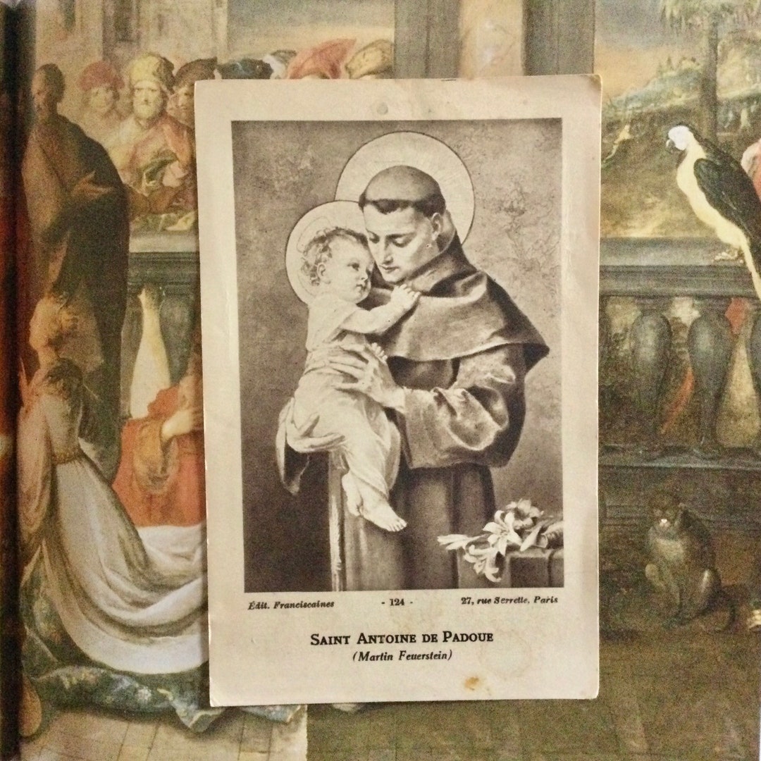 Rare Antique Pious Image From France, Saint Antoine De Padoue st ...