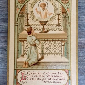 Rare Antique Pious Image From France, L'EUCHARISTIE (the Eucharist ...