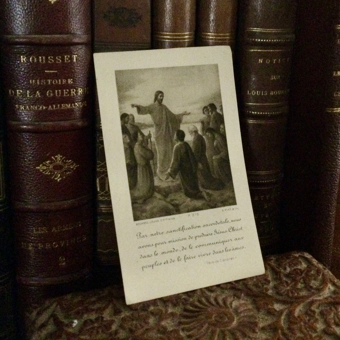 Rare Antique Pious Image From France, Portrait of Jesus by Maison ...