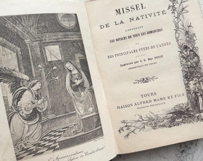 Rare Antique Catholic Book in French "missel De La Nativité" (missal of ...