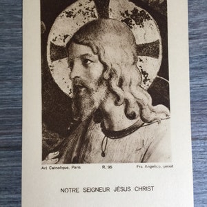 Rare Antique Pious Image From France "notre SEIGNEUR JEUS Christ" by ...