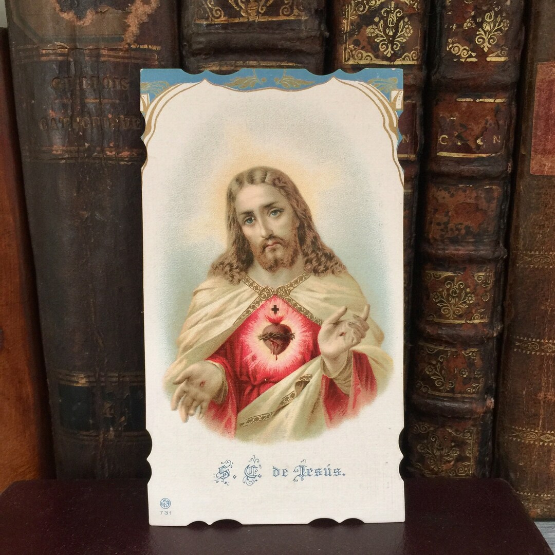 Rare Antique Pious Image From France, Promesses De Jésus Christ à ...