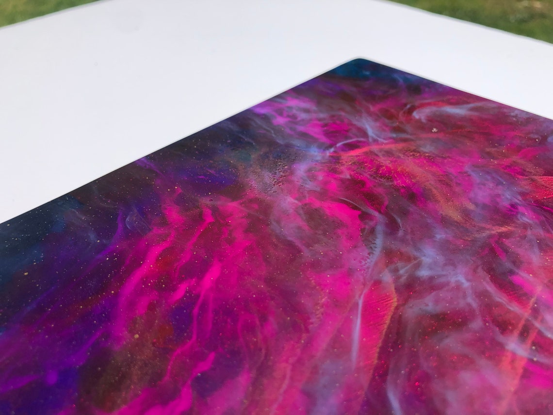 ENTORA NEBULA | Resin Painting by Tiffani Buteau, 8x8 Square - Etsy