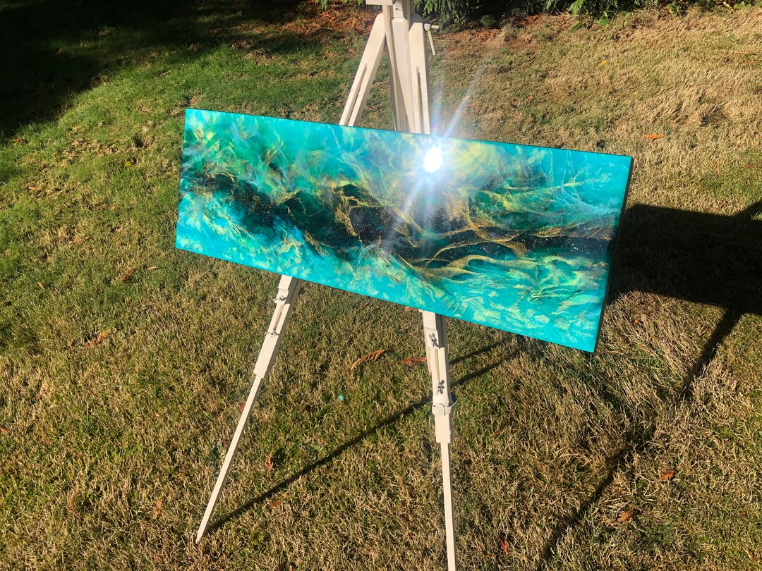 ZEALLA NEBULA | Resin Painting by Tiffani Buteau 12" X 36" - Etsy