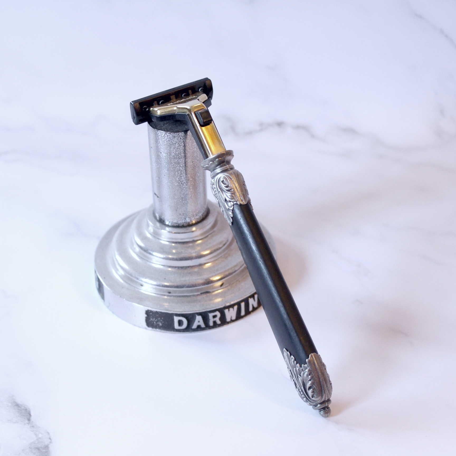 Contour ATRA Razor With Ebony and Silver Handle DARWIN - Etsy