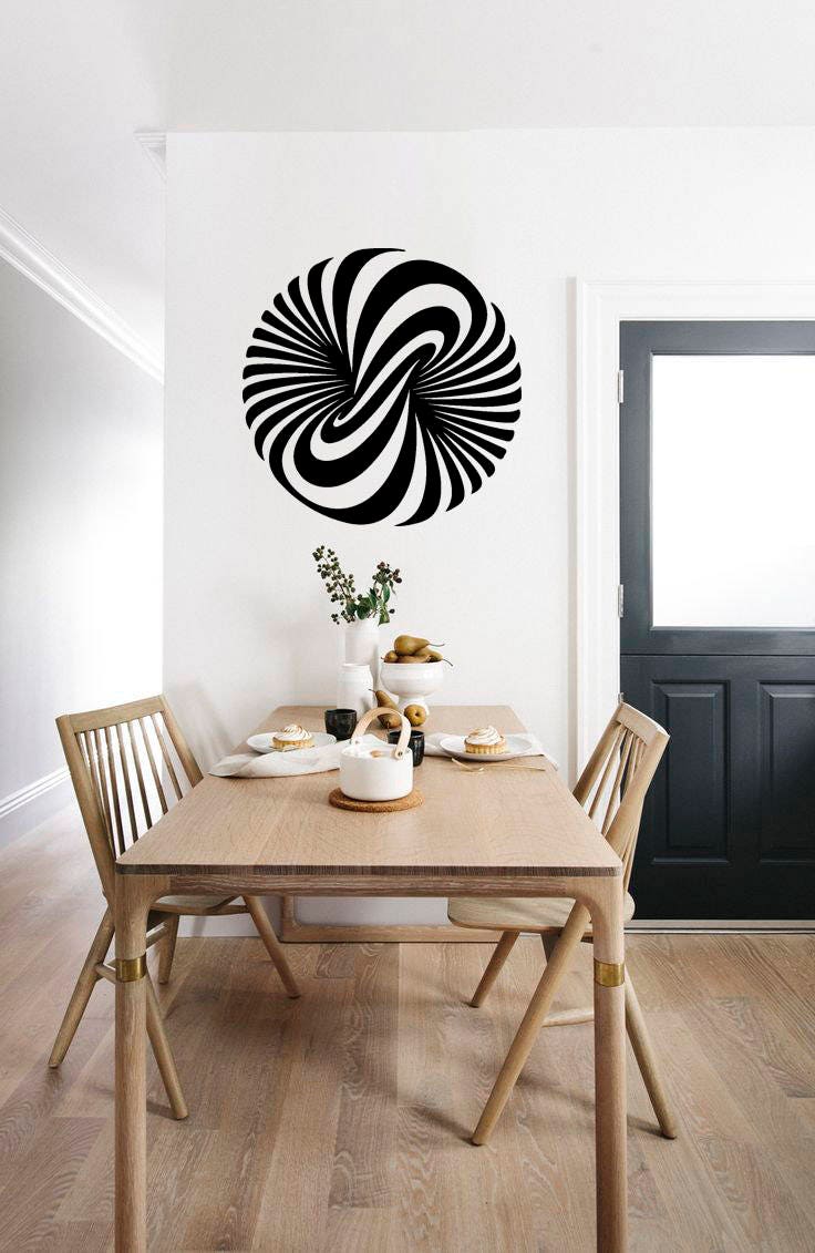CIRCULAR OPTICAL ILLUSION Removable Wall Decal Sticker 3D - Etsy