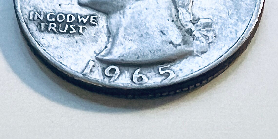 1965 No Mint Mark Washington Quarter Coin US, Collectible United States ...