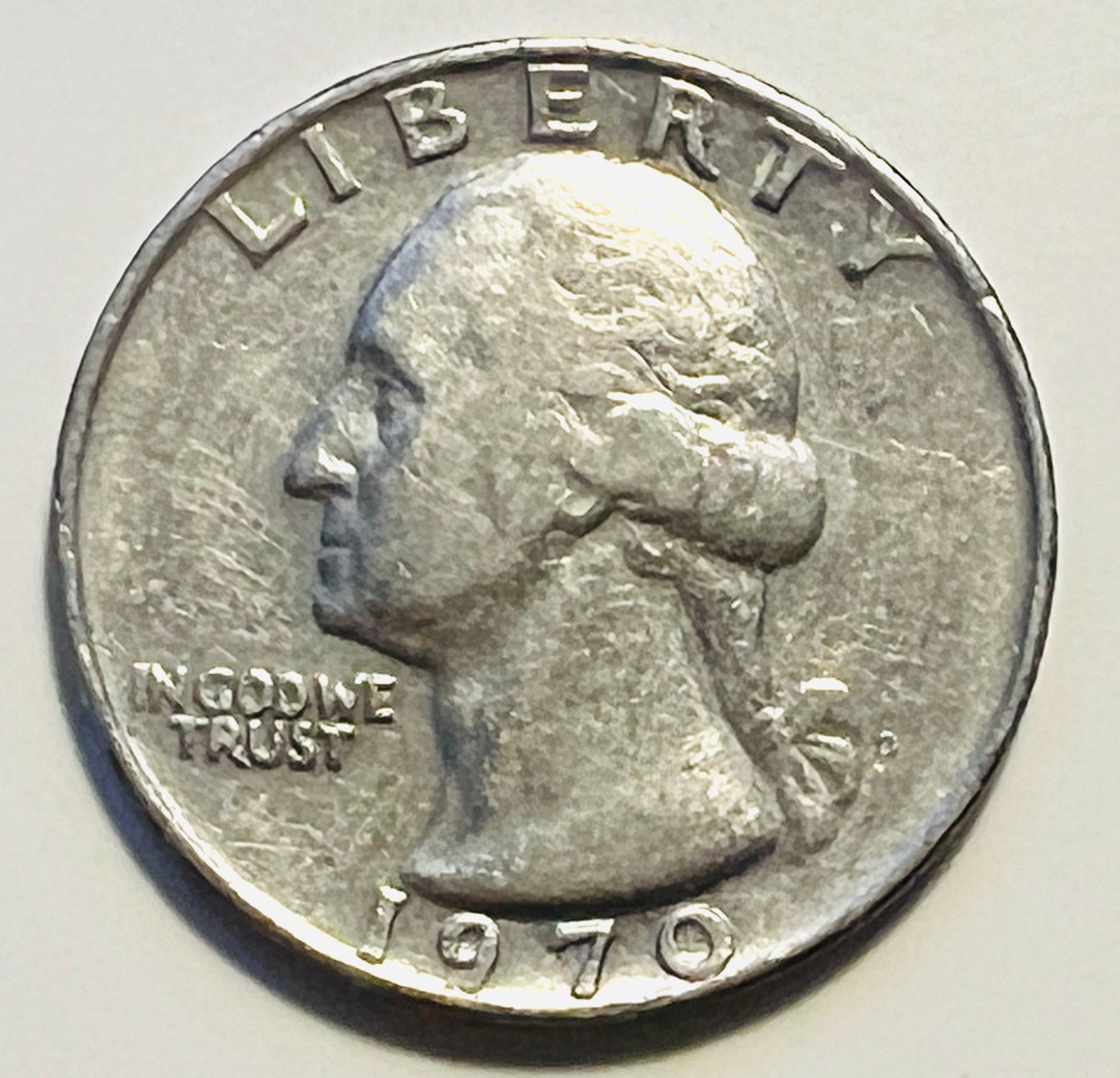 1970 D Mint Mark Washington Quarter Coin US, Collectible United States ...