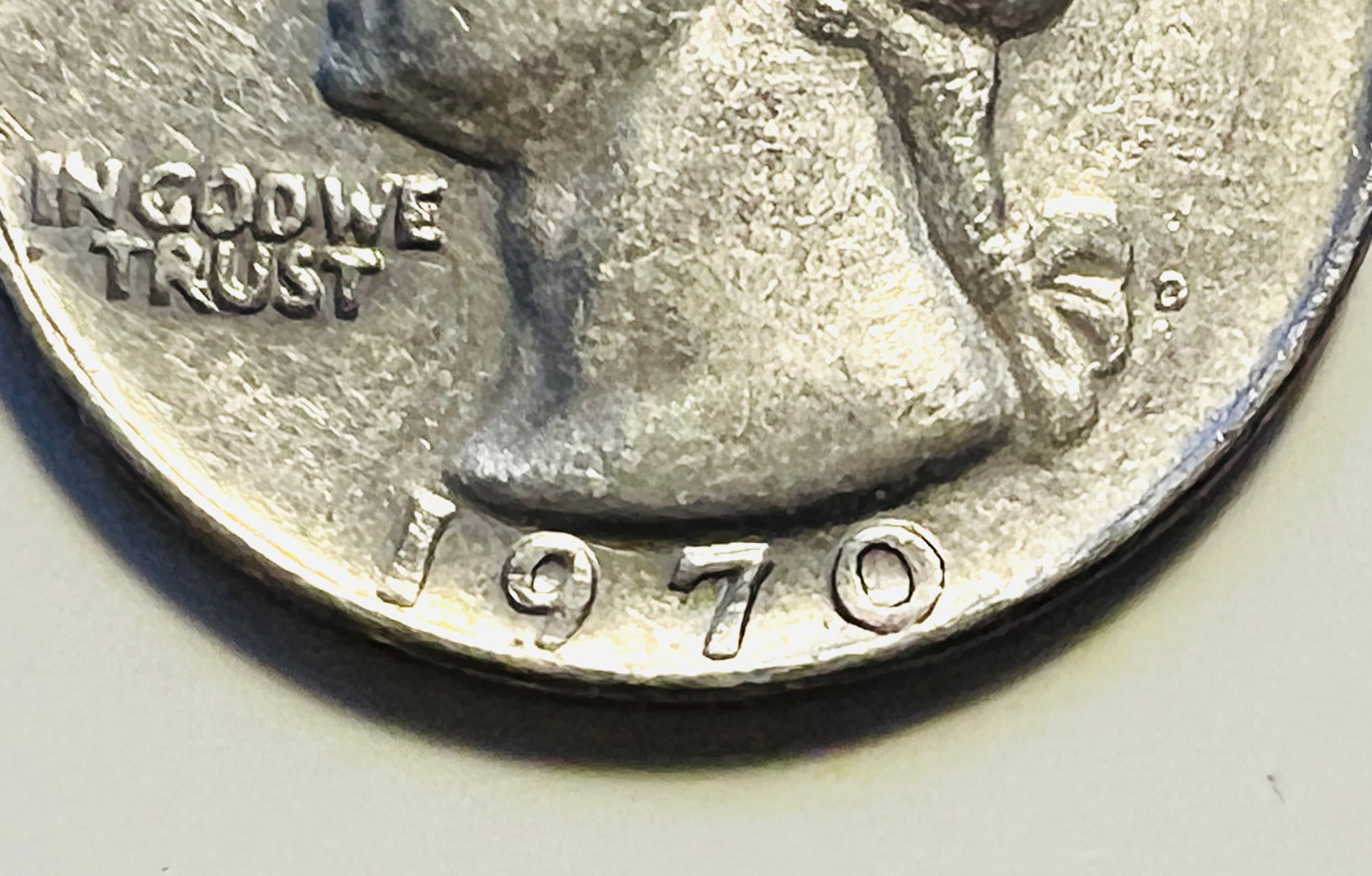1970 D Mint Mark Washington Quarter Coin US, Collectible United States ...