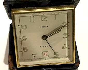 Vintage Semca Travel Alarm Clock in Foldable Case Works - Etsy