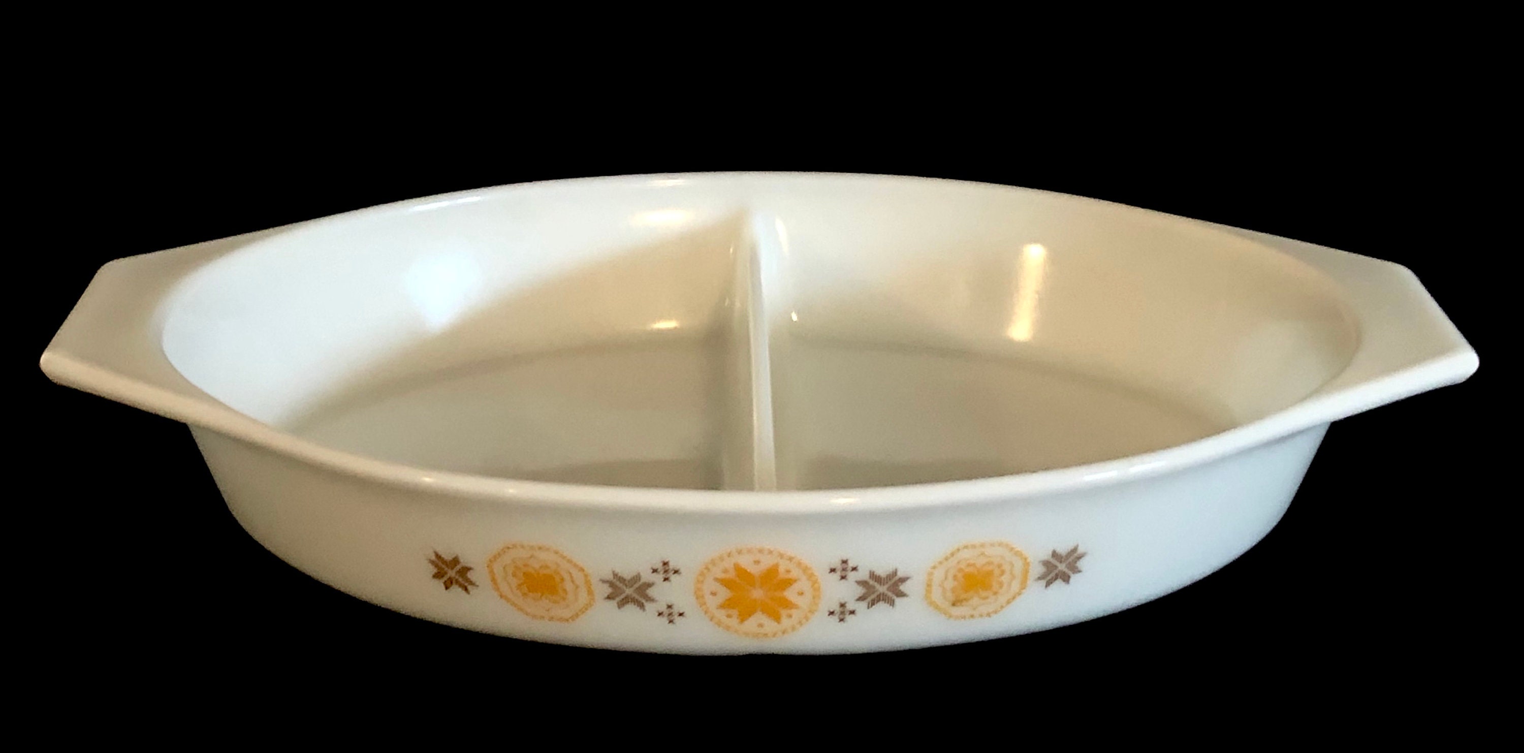 Vintage 1960s Pyrex Town And Country Cinderella Oval Divided | Etsy