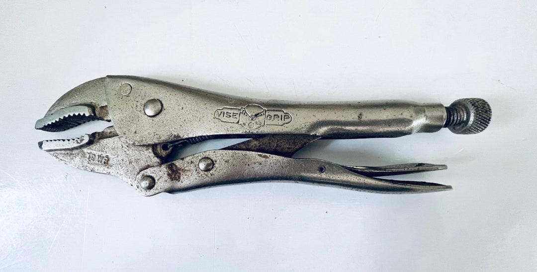 Vintage 10" Petersen Dewitt Vise Grip Curved Jaw Locking Pliers ...