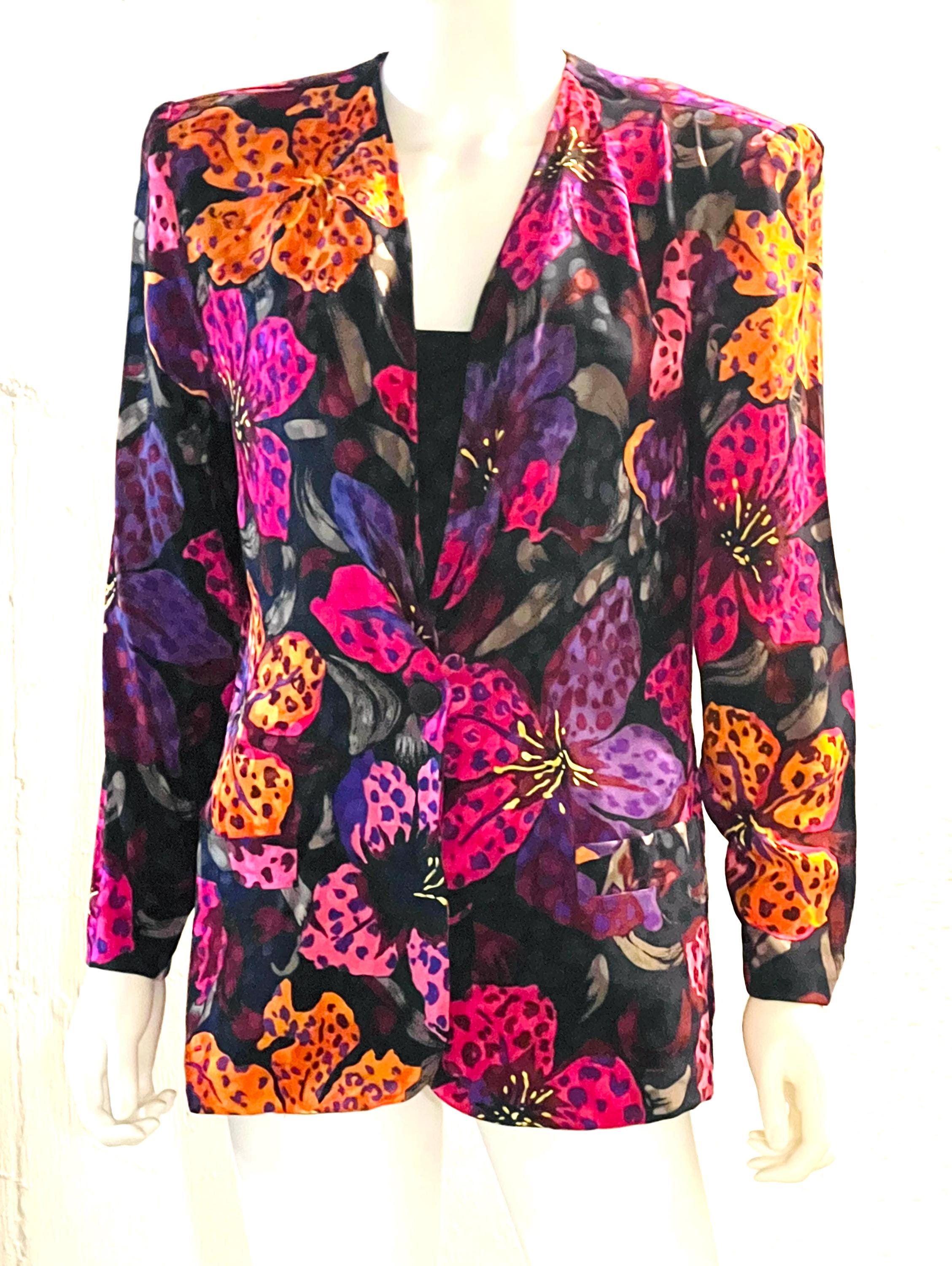 Vintage C1980s SILKS by St. Gillian, Bold, Jewel Tone, Colorful, Pure ...
