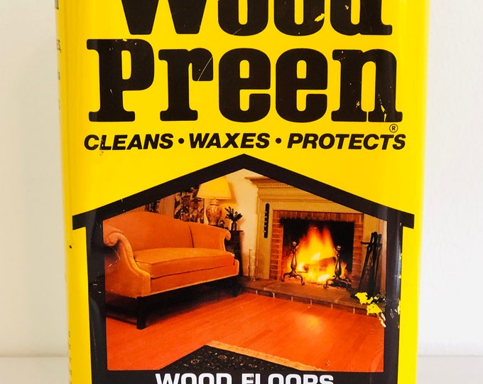 Vintage Cleanser, C1980s Discontinued Wood Preen, Cleans Waxes Protects ...