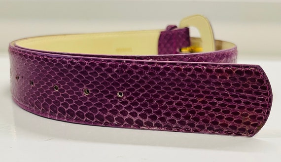 Vintage C1980s Violet Purple Genuine Snakeskin Exotic… - Gem