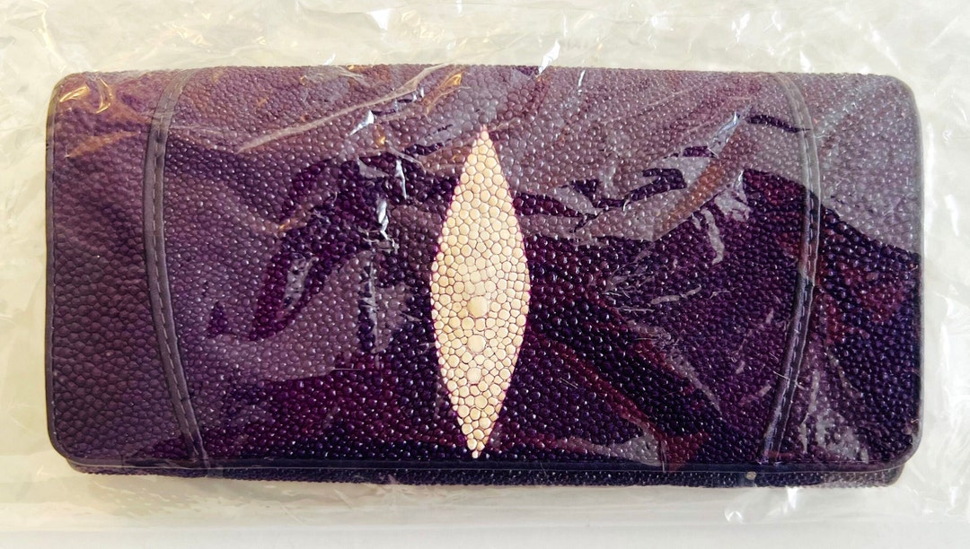 Vintage High End FINDIG Stingray Skin (shagreen) Leather Wallet Trifold ...