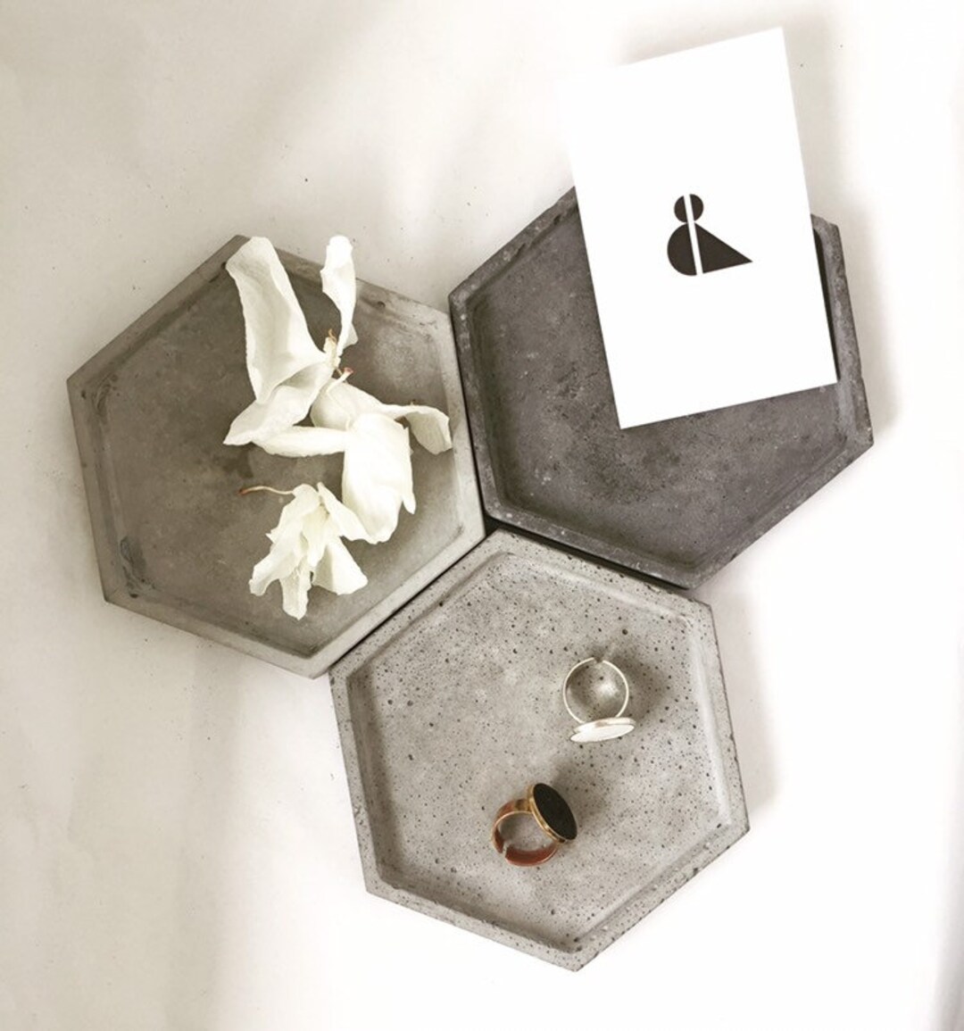 Concrete Hexagonal Container Jewelry Tray - Etsy