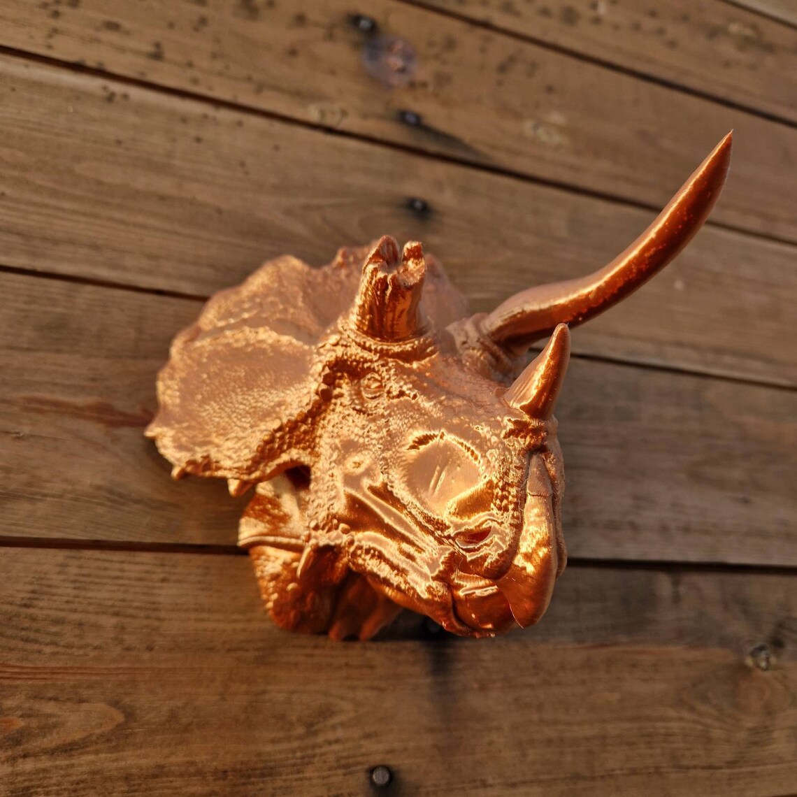 Old Bull Triceratops Wall Art Dinosaur Wall Mount 3D - Etsy