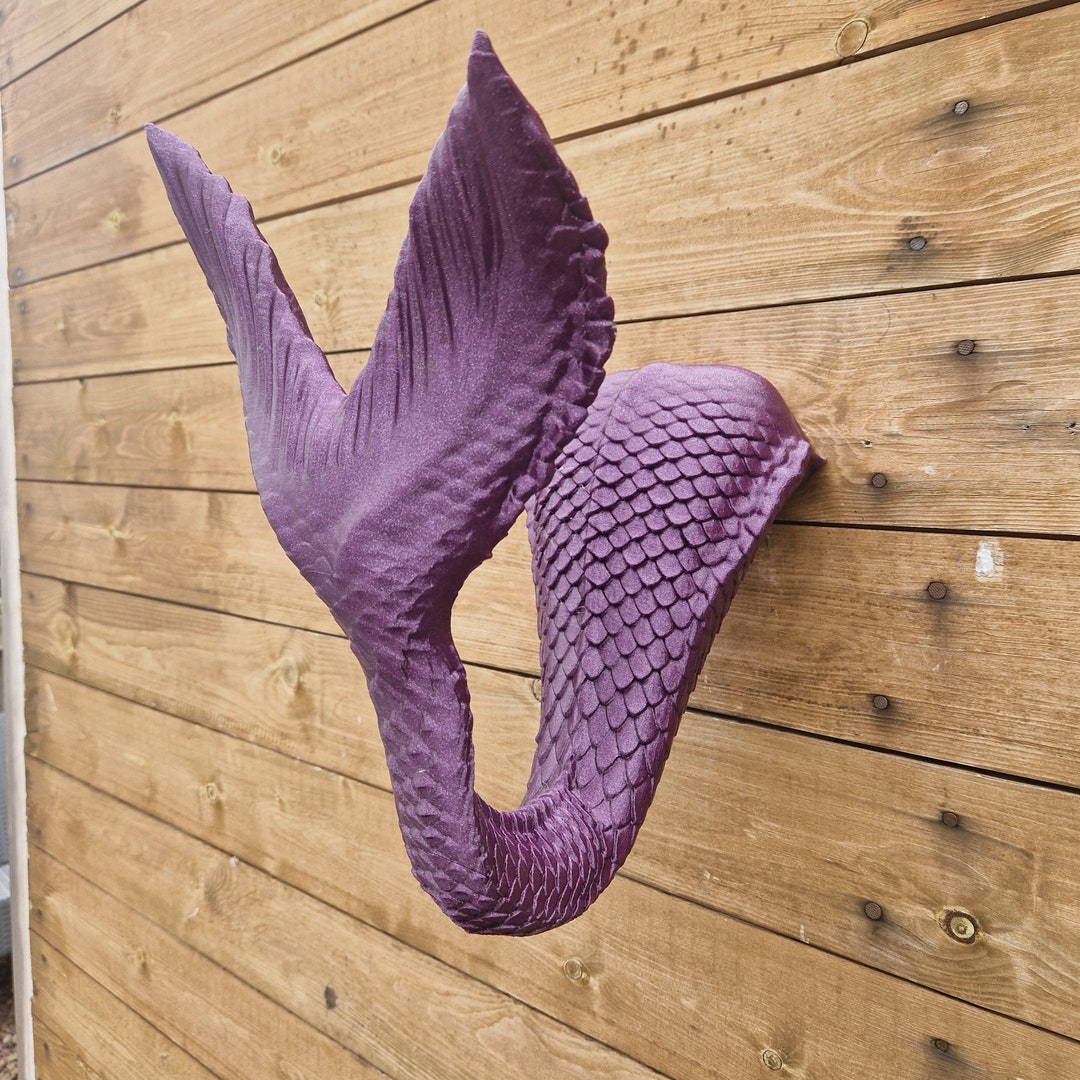 Mermaid Tail Wall Art - Fantasy - Wall Mount- 3D Printed - Multiple ...