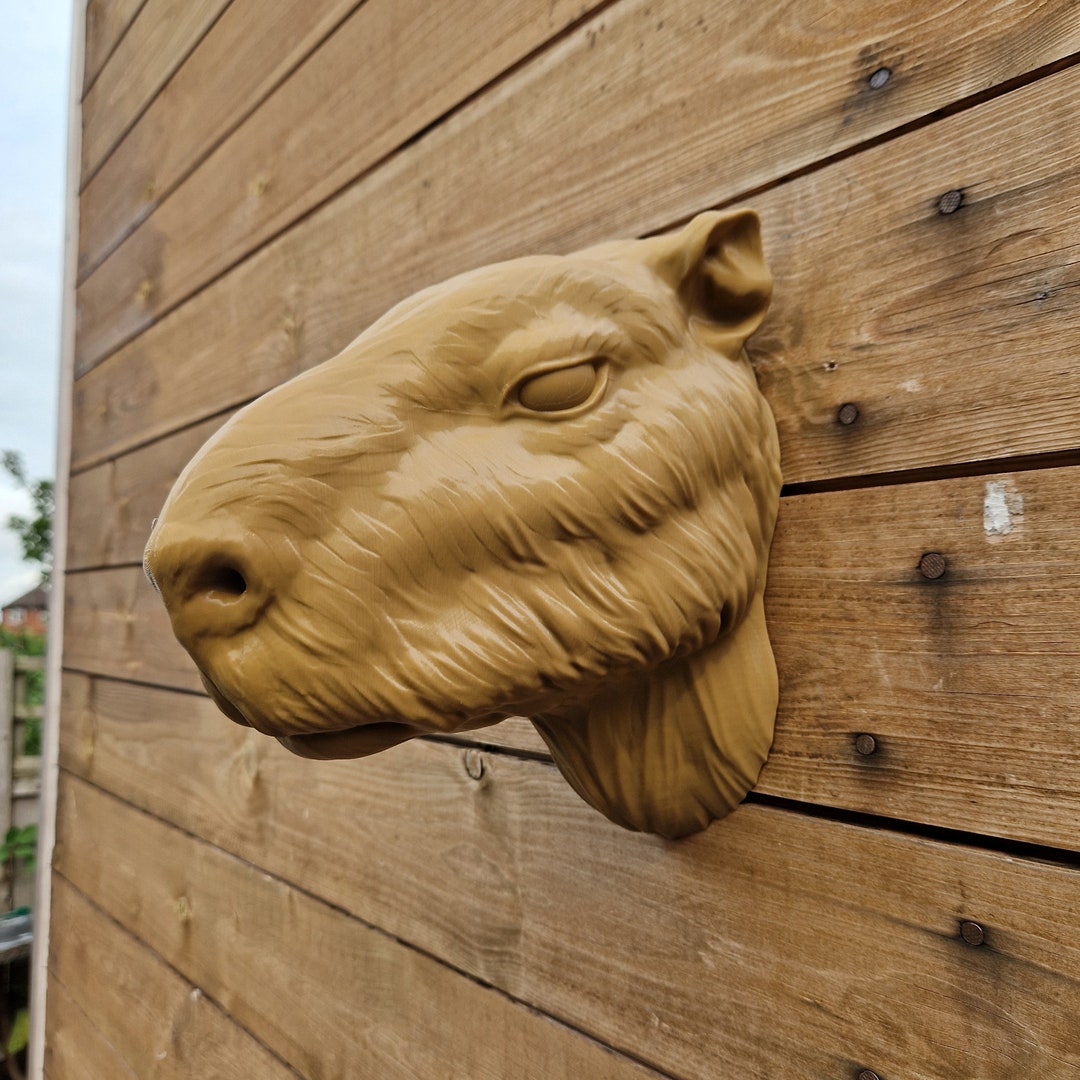 Capybara Wall Art - Animal Art - 3D Printed - Home Decor - Wall Mount ...