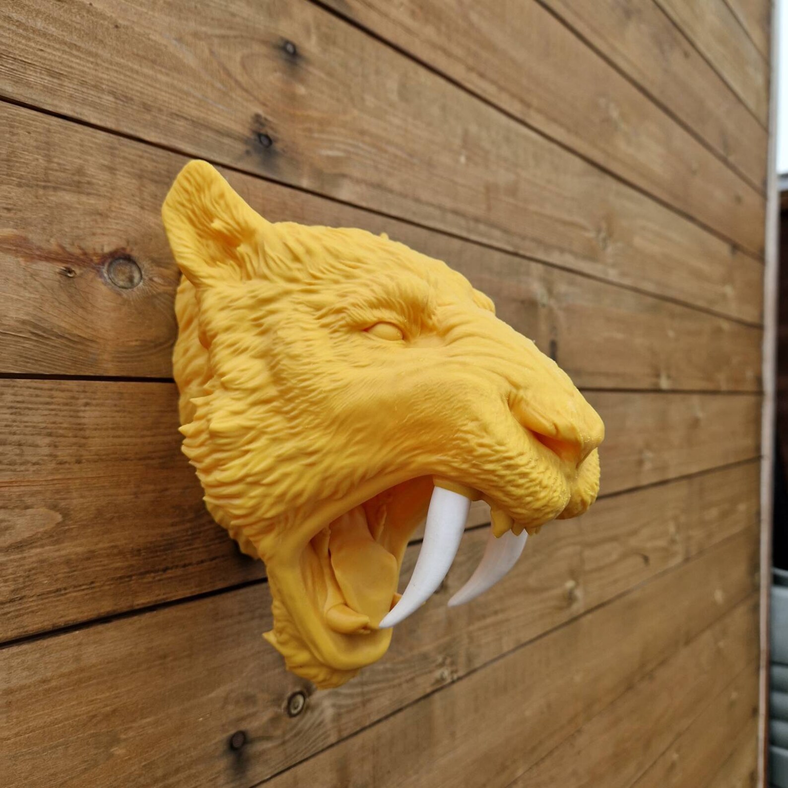 Sabertooth Tiger - 3D Printed - Home Decor - Prehistoric - Wall Mount ...