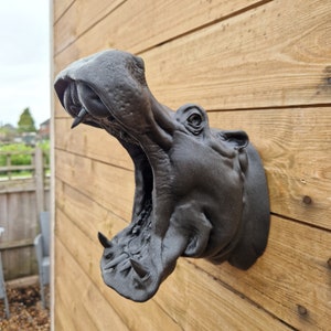 Hippo Wall Art Animal Art 3D Printed Home Decor Wall Mount Multiple ...
