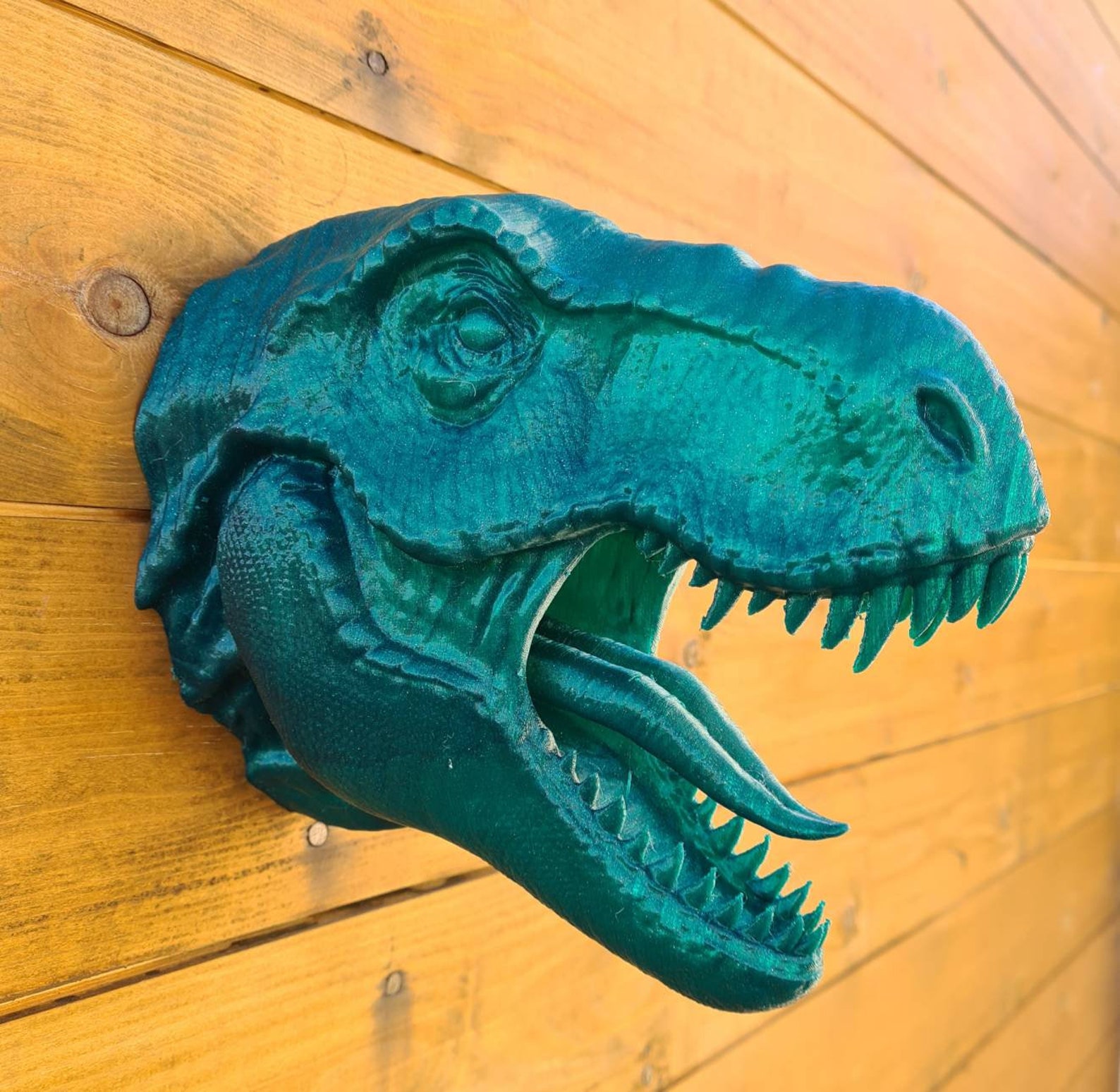 Tyrannosaurus Rex Art T-rex Dinosaur Wall Mount 3D | Etsy UK