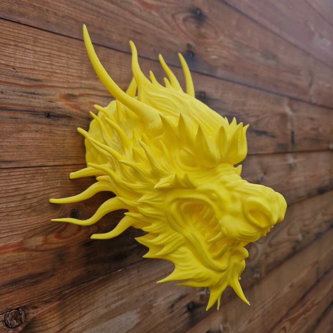 Traditional Dragon Wall Art - Fantasy - Wall Mount- 3D Printed ...