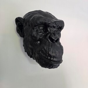 Chimpanzee Wall Art - Animal Art - 3D Printed - Home Decor - Wall Mount ...