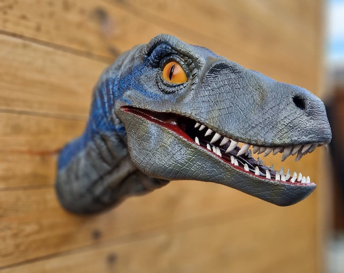 Velociraptor Art Raptor Painted and Airbrushed Dinosaur Wall Mount 3D ...