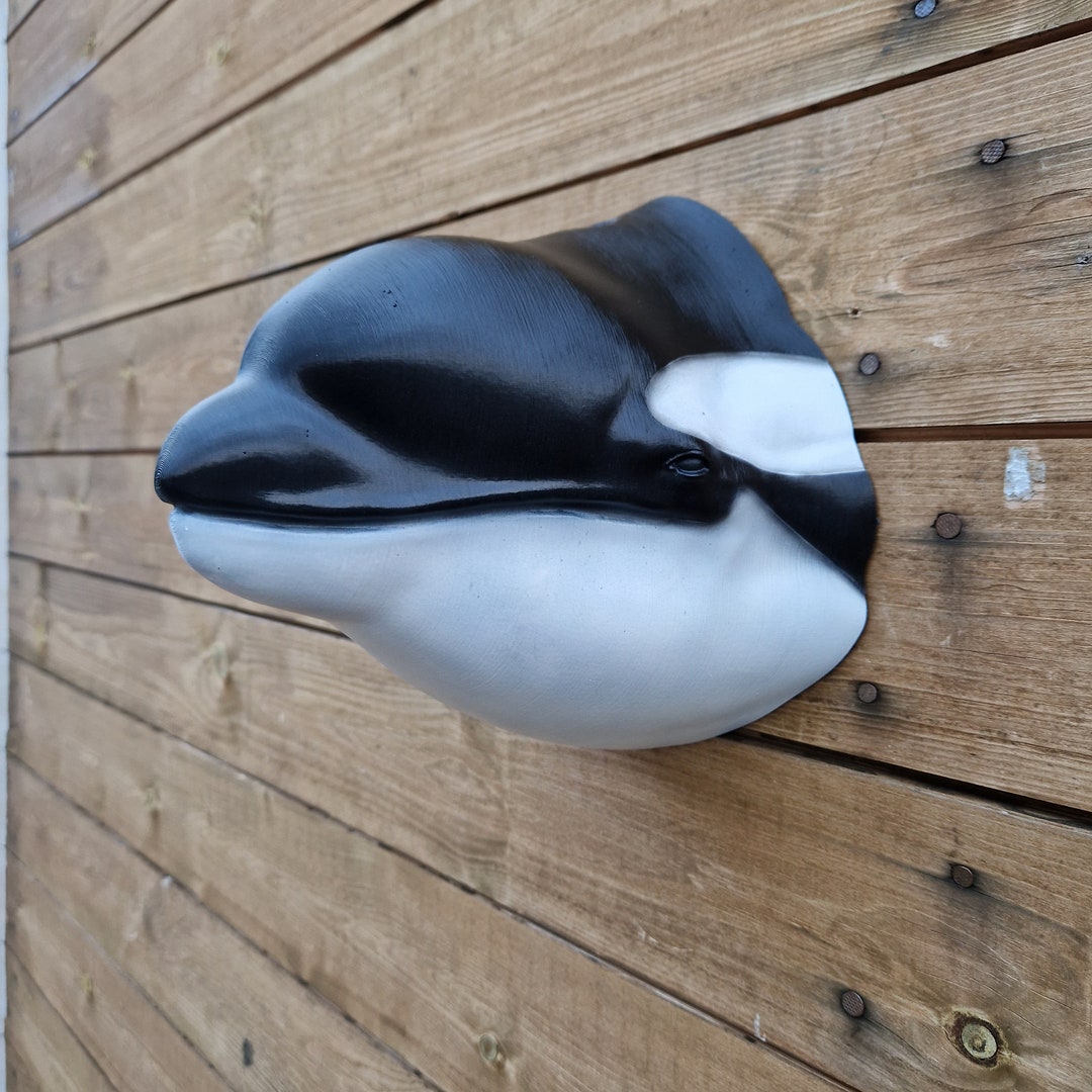 Orca Painted Wall Art - Animal Art - 3D Printed - Home Decor - Wall ...