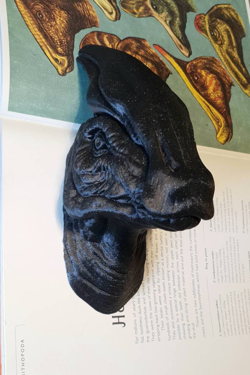 Parasaurolophus Head Wall Art Half crest version Dinosaur | Etsy