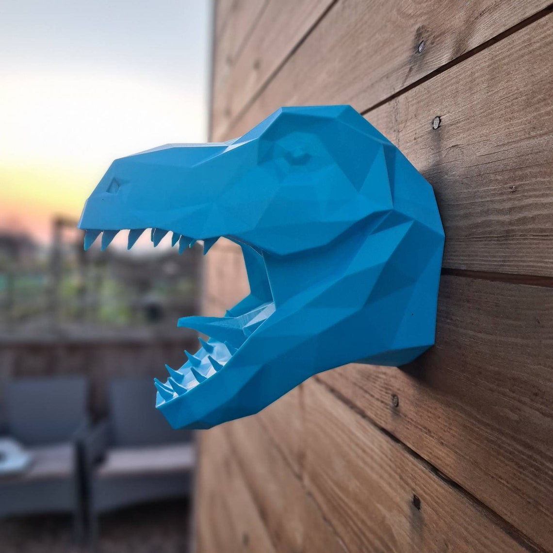 Tyrannosaurus Rex Geometric Art T-rex Dinosaur Wall - Etsy