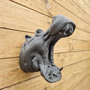 Hippo Wall Art Animal Art 3D Printed Home Decor Wall Mount Multiple ...